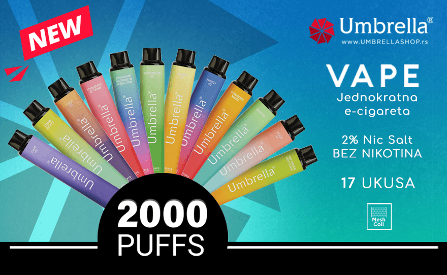 Novitet u Umbrella shopu – 2000 PUFFS! | BIG FASHION Beograd