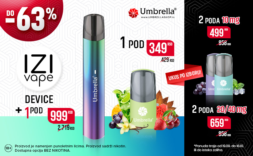 ISKORISTI PROMO PONUDU U UMBRELLA SHOPU | BIG Novi Sad